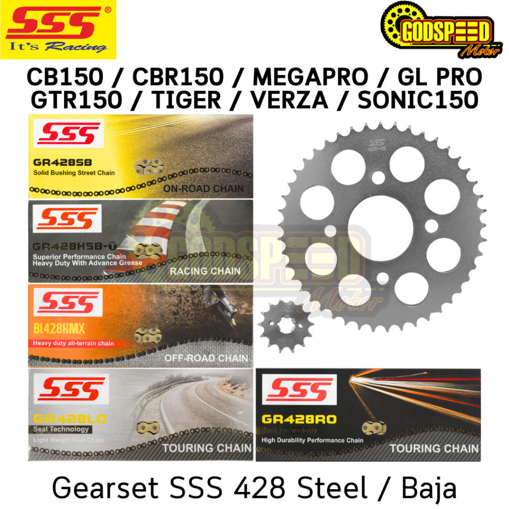 Jual GEARSET GIRSET GEAR SET GIR SET SSS / REGINA MEGAPRO GL PRO CB 150 CBR 150 428 BAJA RANTAI ...