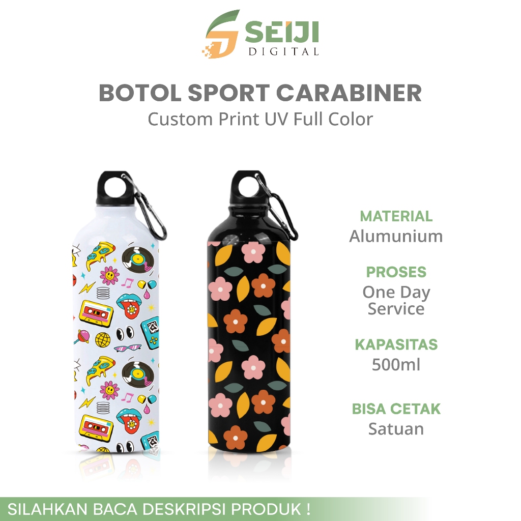 Jual Botol Sport Carabiner Custom Cetak UV Print Full Color Souvenir ...