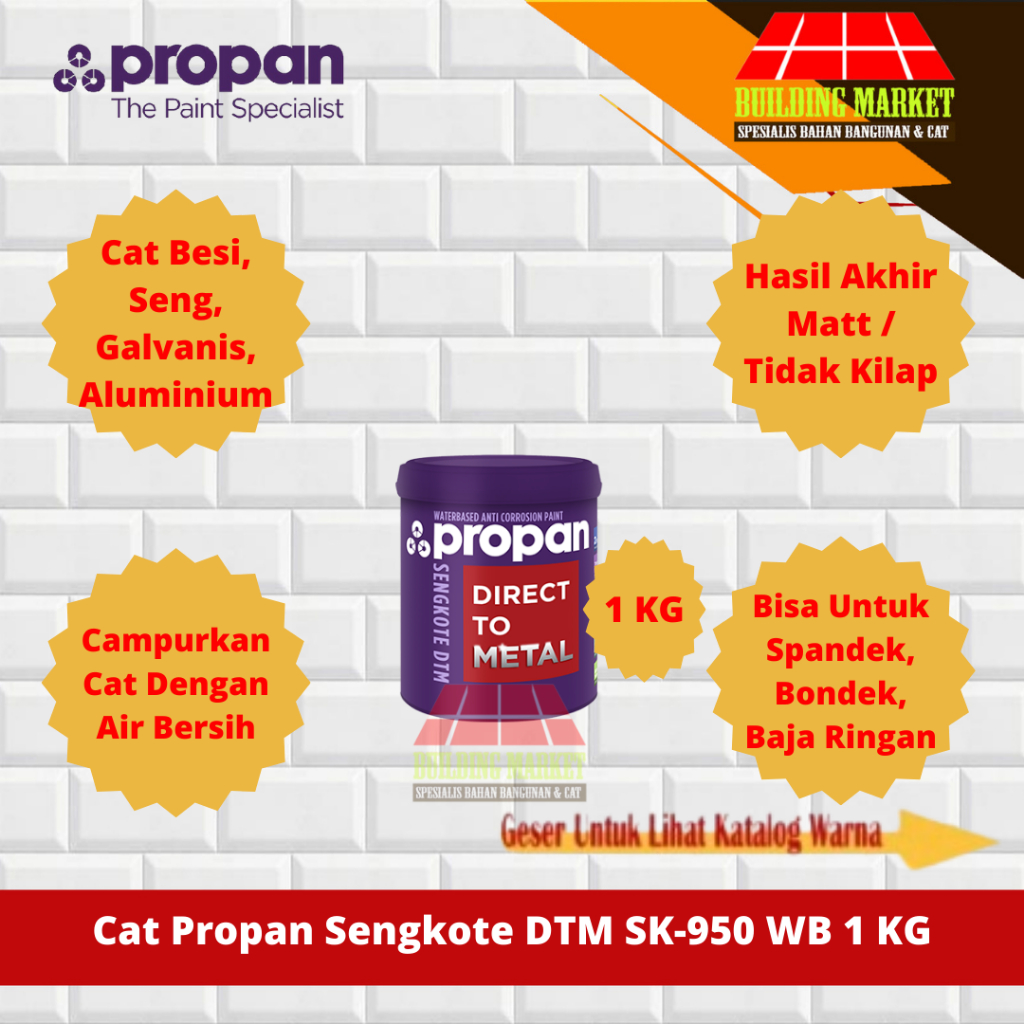 Jual Cat Besi Seng Metal Galvanis Propan Sengkote SK-950 WB 1 KG Water ...