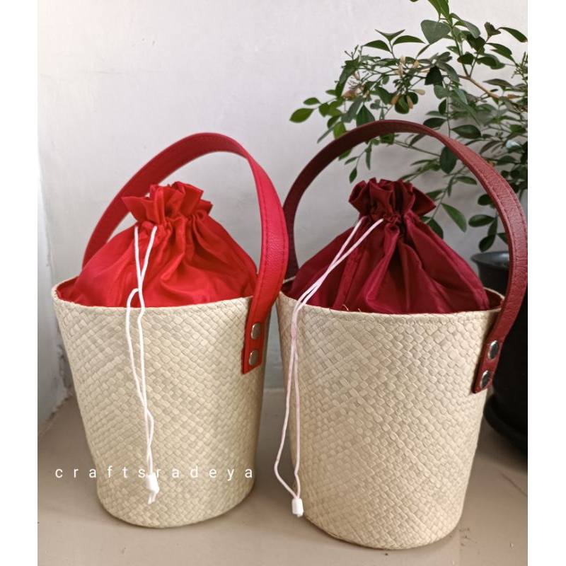 Jual Tas ember Tali Vynil / Hampers Toples Ethnic / Tas Tabung premium ...