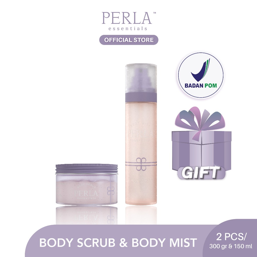 Jual PERLA Essentials Body Scrub 300 gr & Body Mist 150 ml | Shopee ...