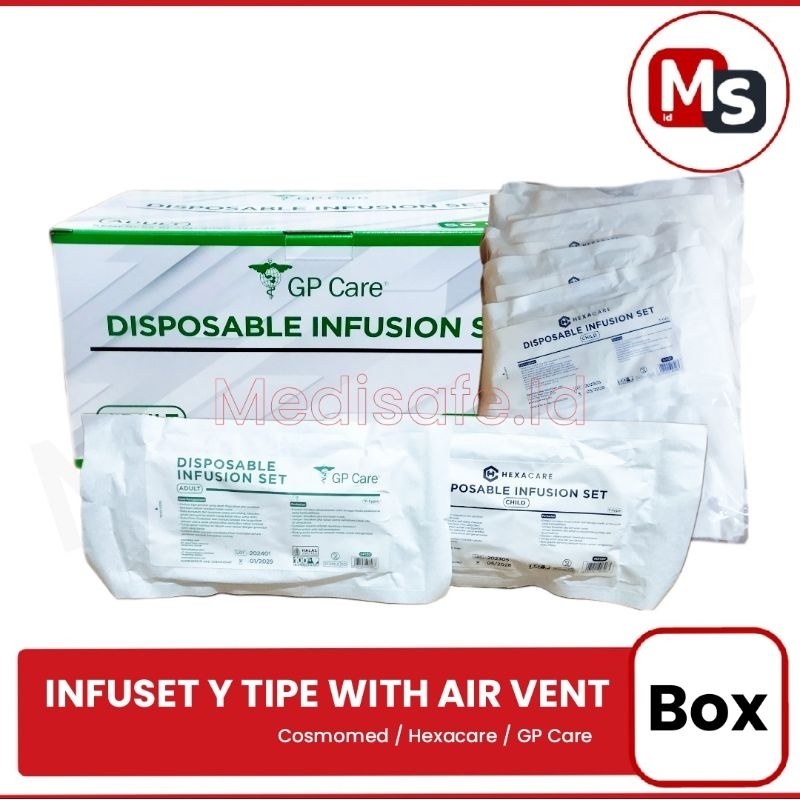 Jual Gp Care Infuset Y Tipe With Air Vent Selang Infusion Set Medis ...