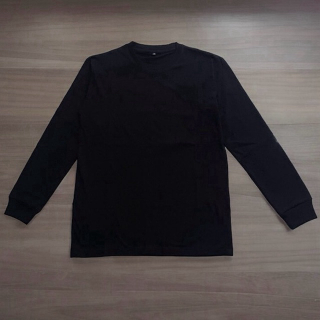 Jual Kaos Polos Hitam Lengan Panjang 24S | Shopee Indonesia
