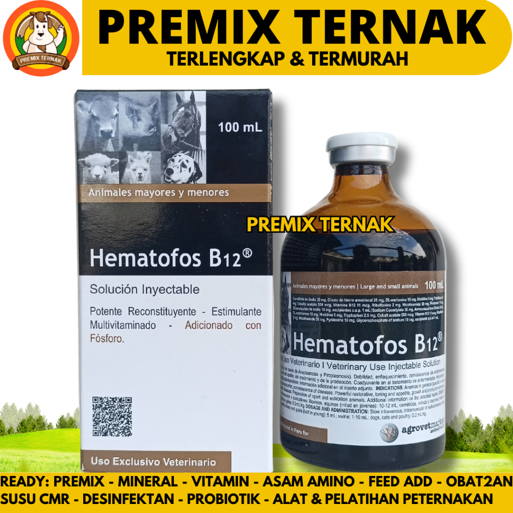 Jual HEMATOFOS B12 100ML - Obat Penambah Darah & Pemacu Pertumbuhan ...