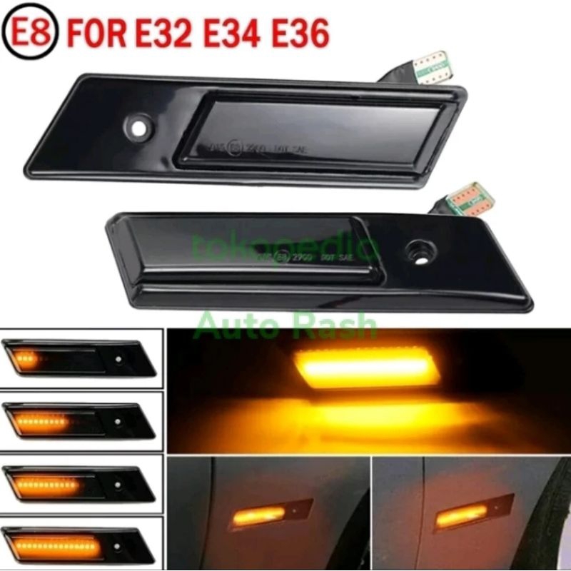 Jual BMW E32 E34 E36 Dynamic side marker turn signal sein 1 set kanan kiri | Shopee Indonesia