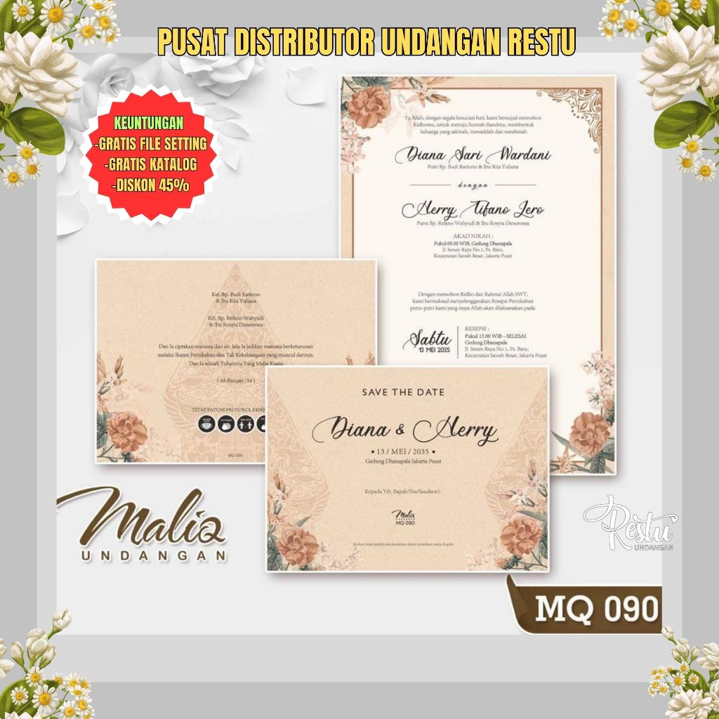 Jual Blangko Undangan Maliq 90 | Kertas Undangan Murah | Blangko ...