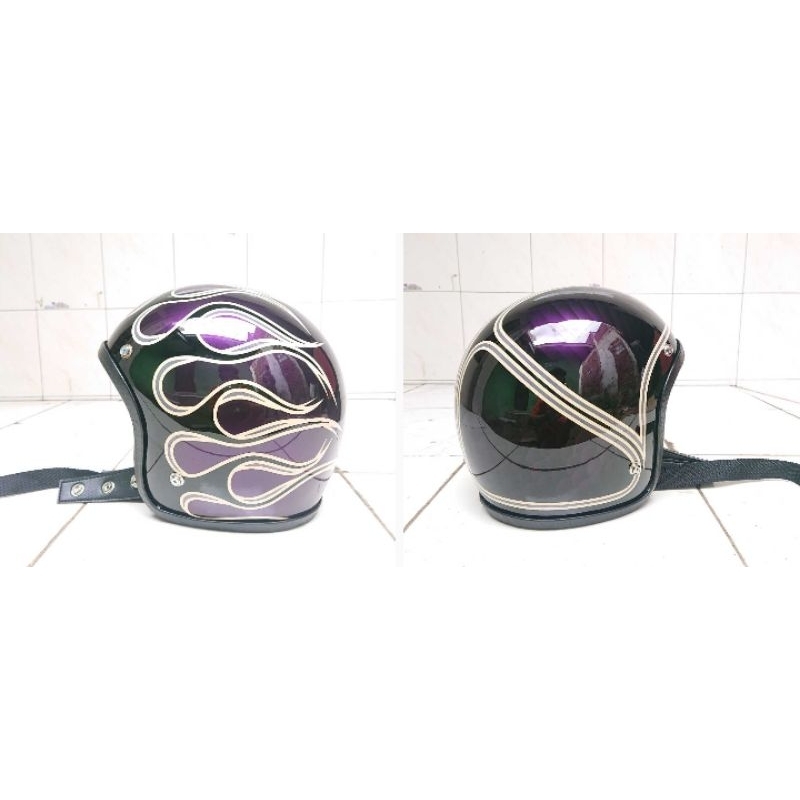 Jual Helm Slim Head Custom TX 500 (Request motif dan busa motif ...