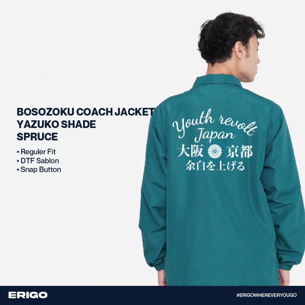 Jual Erigo Bosozoku Coach Jacket DTF Yazuko Shade Spruce | Shopee Indonesia