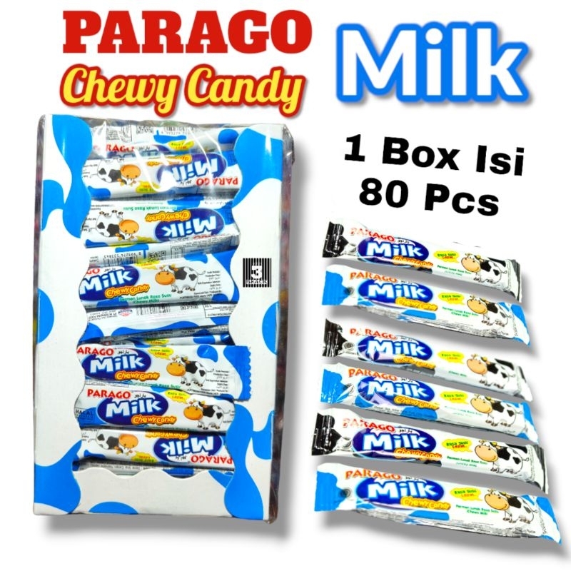 Jual PARAGO CHEWY CANDY MILK COKLAT 1 BOX ISI 80 PCS | Shopee Indonesia