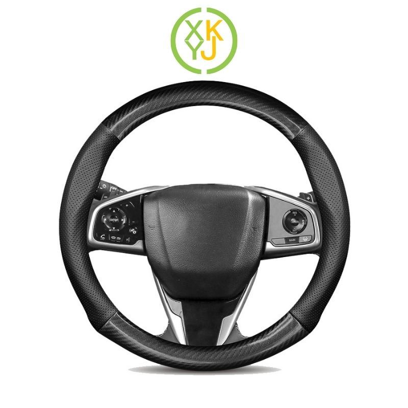 Jual XYKJ Sarung Setir Mobil Fiber Karbon Cover Setir Mobil 3D LOGO ...