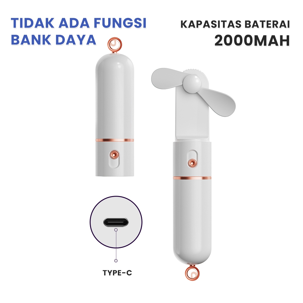 Jual Aolida kipas angin mini 5000mAh Kapasitas Besar Kipas Angin ...
