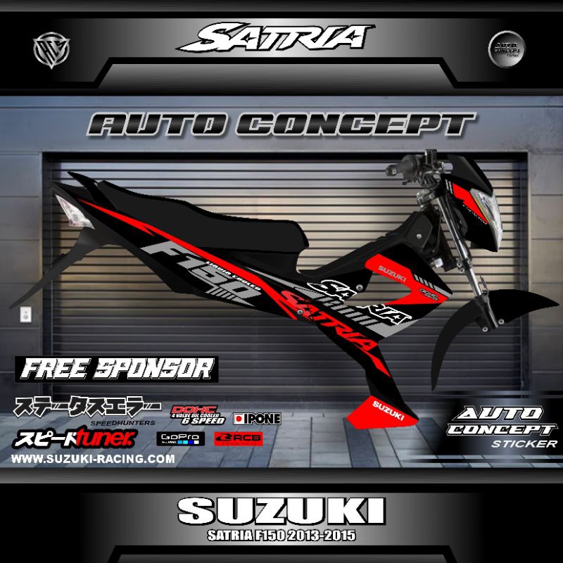 Jual STRIPING SATRIA F 150 FACELIFT 2013 2014 2015 STIKER SETIKER MOTOR ...