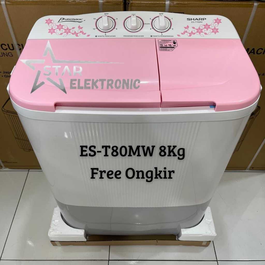 Jual Mesin Cuci SHARP 2Tabung 80MW 8Kg Puremagic | Shopee Indonesia