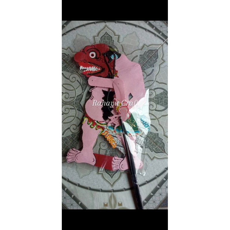 Jual Wayang kulit asli Indonesia Tokoh BUTO PUNUK PINK | Shopee Indonesia