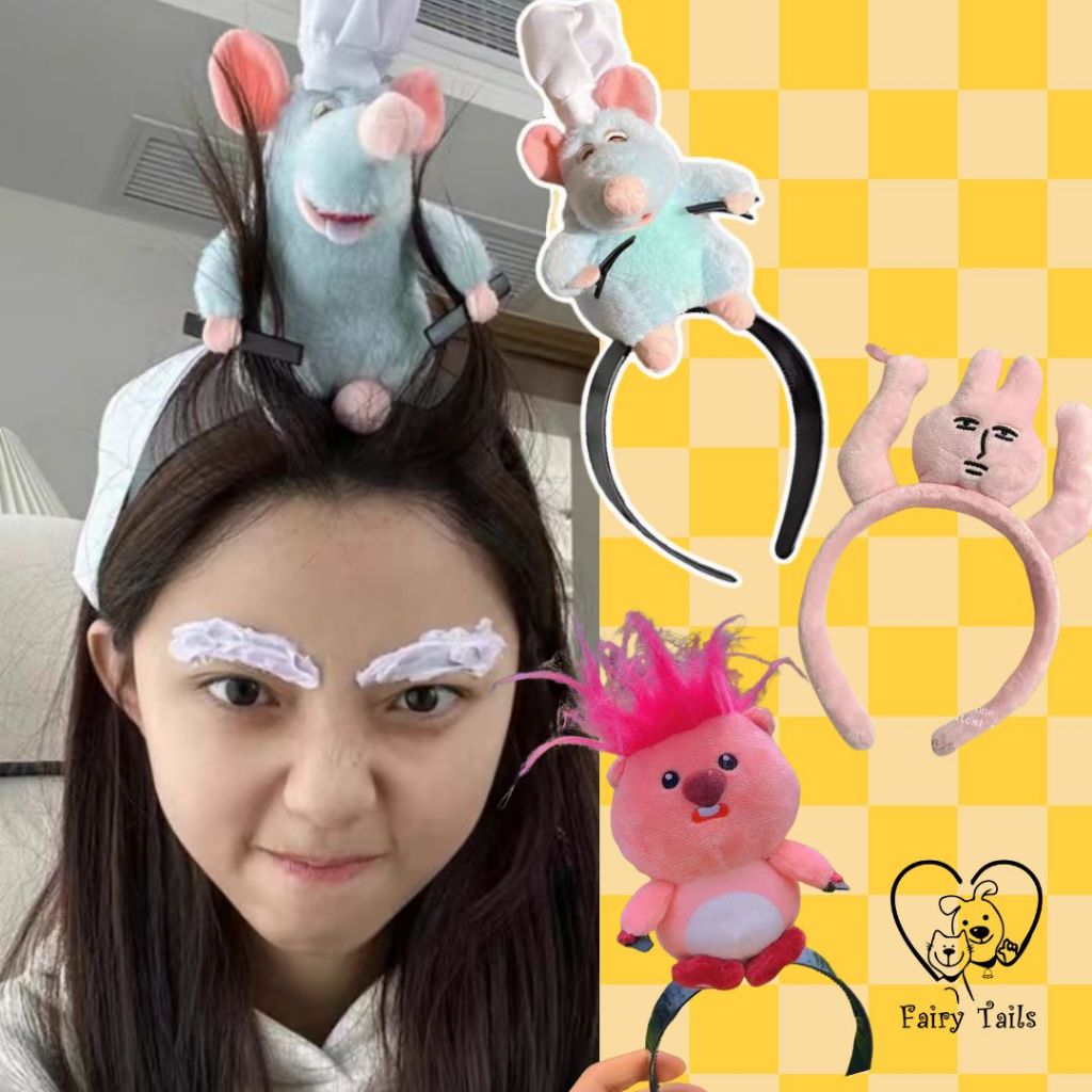 Jual Aksesoris Rambut Bando Boneka Jepit Rambut Model Tikus Ratatouille ...