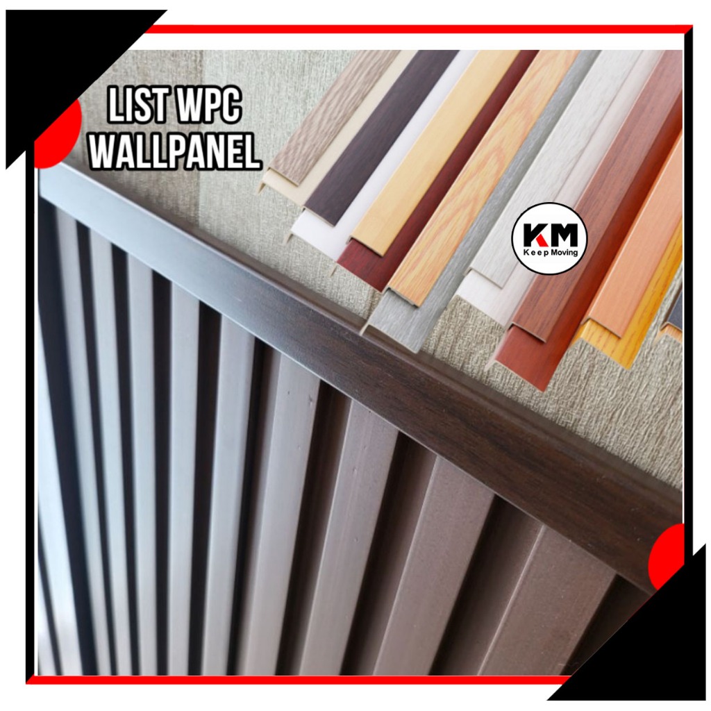 Jual KM PAKET 5 Pcs List Siku L Penutup Atas WPC 95cm x 2.35cm Wall ...
