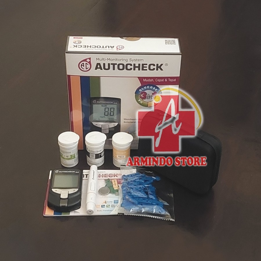 Jual Autocheck 3 in 1| Alat Tes Kadar Gula | Kolesterol | Asam Urat ...