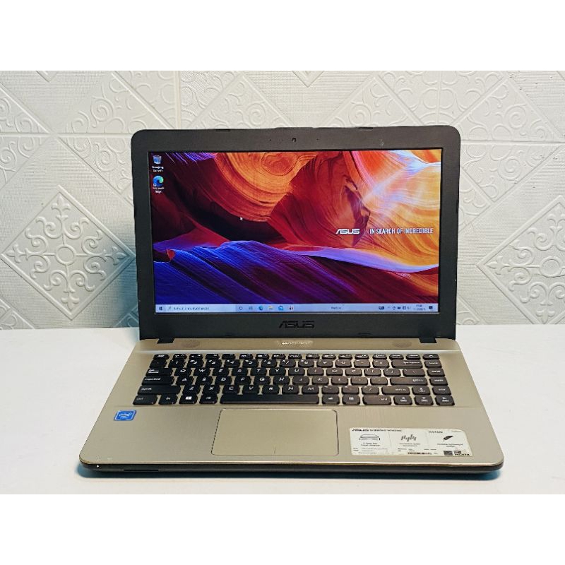 Jual LAPTOP ASUS X441N INTEL N3350 BLACK GOLD | Shopee Indonesia