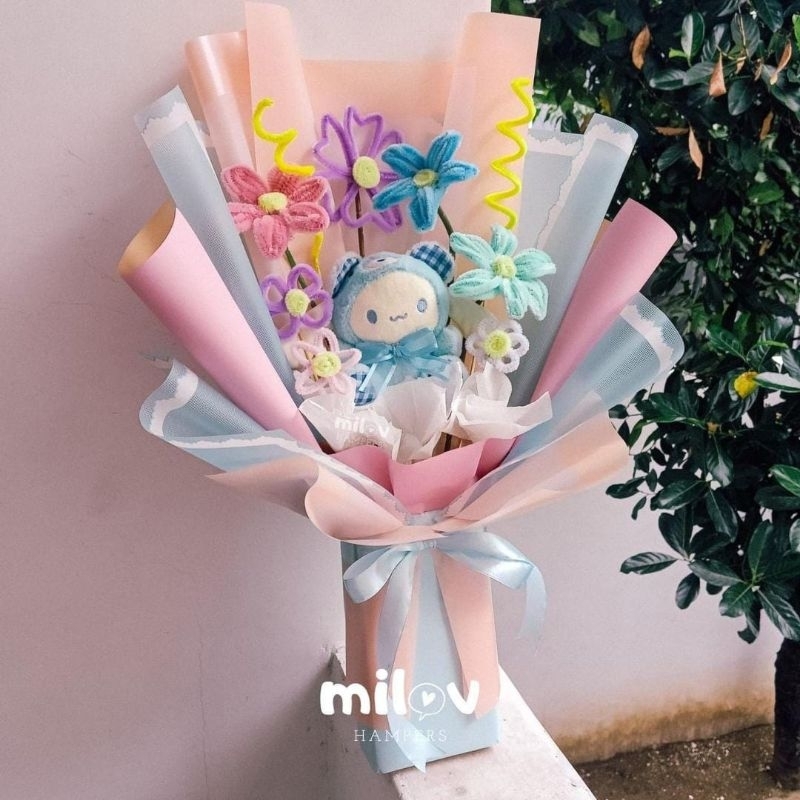 Jual Milov READY STOCK | Buket Kawat bulu | pipe cleaner flower bouquet ...