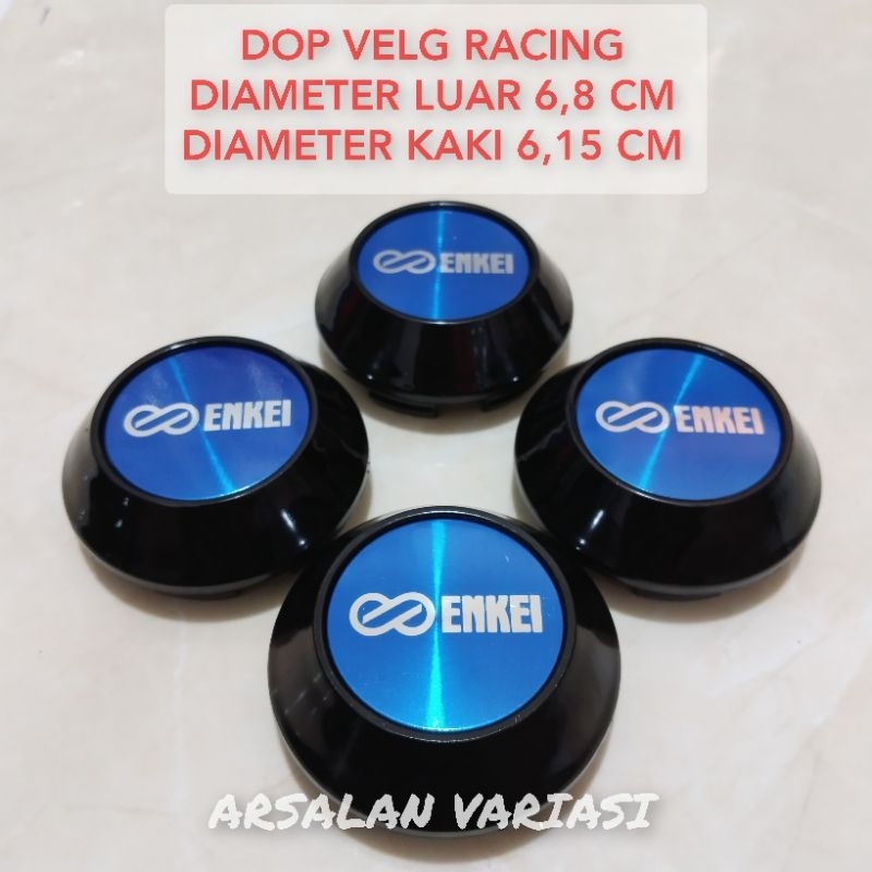 Jual Dop roda tutup velg mobil racing kerucut besar logo plat blok biru ...