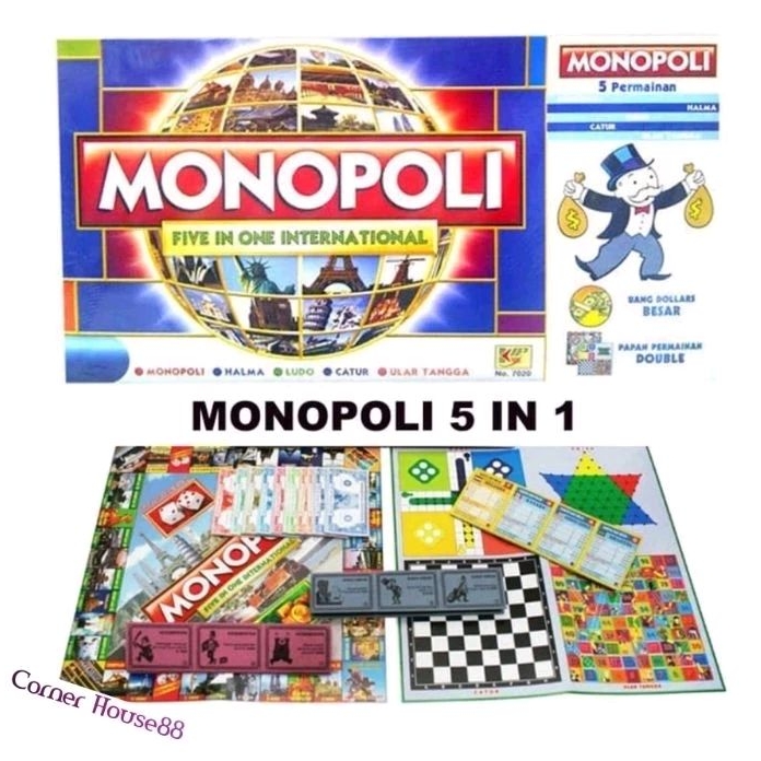 Jual MAINAN MONOPOLI INTERNATIONAL 5 in 1 | MAINAN MONOPOLI ...