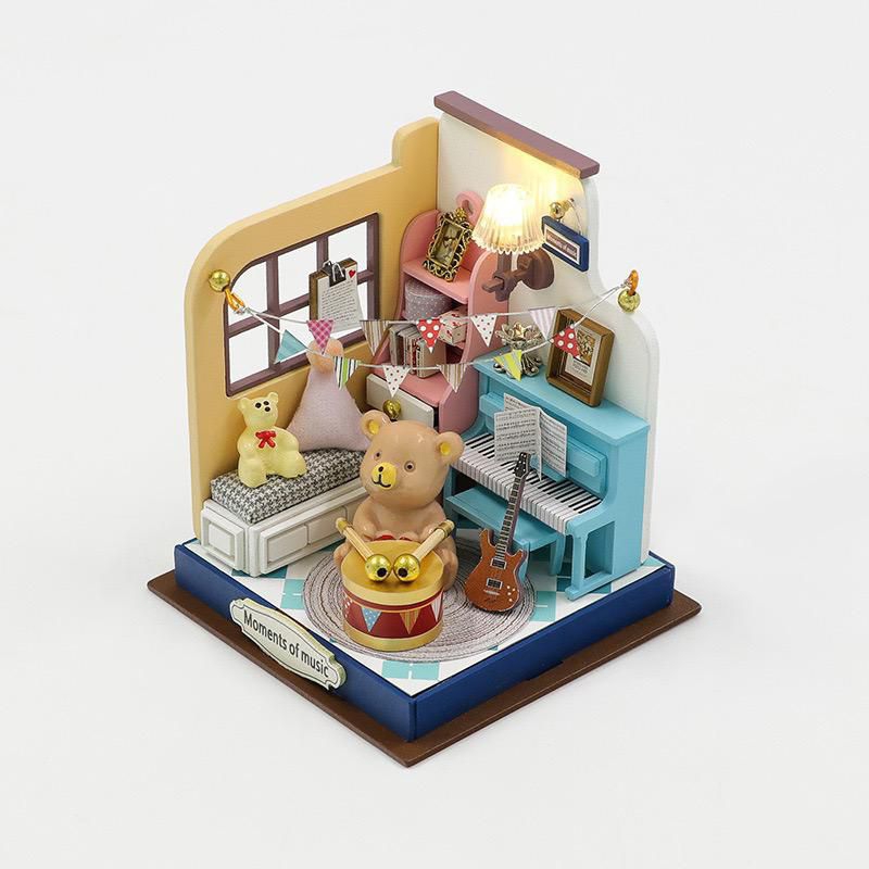 Jual DIY Miniature Room Cafe Coffe Shop Cakery Set Box | DIY 3D House ...