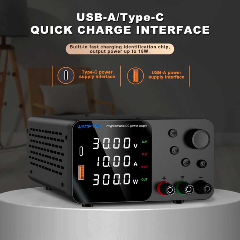 Jual Power Supply DC 30V 10A 300W Adjustable Ammeter Stabilized - WANPTEK TPS3010 | Shopee Indonesia