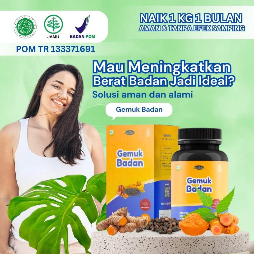 Jual Obat Gemuk Penggemuk Penambah Menambah Berat Badan Naik 5 - 15 Kg ...