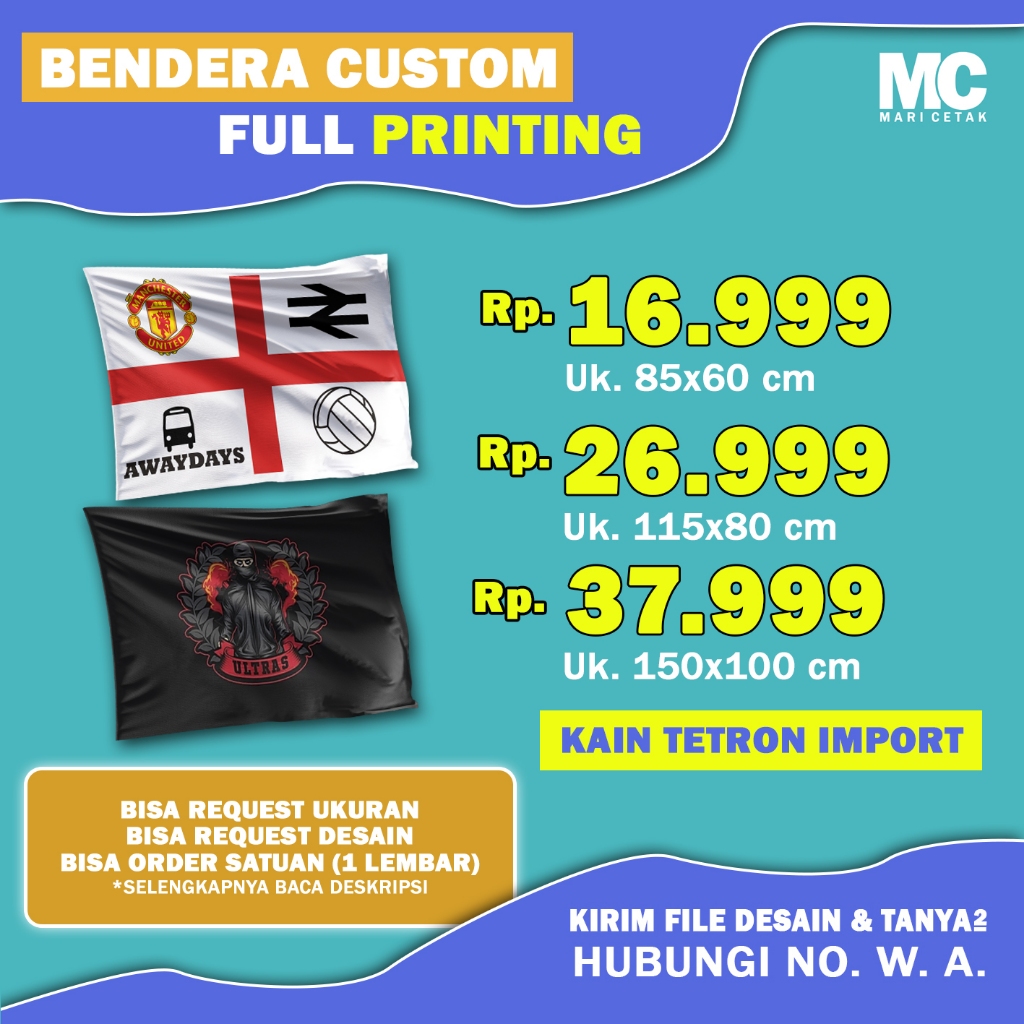 Jual Bendera Custom Full Printing Murah | Shopee Indonesia