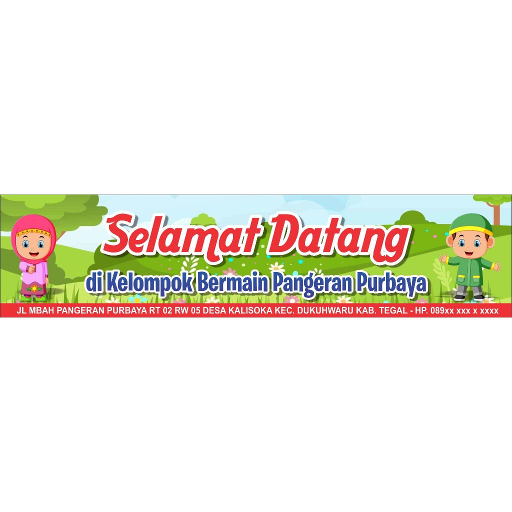 Jual Spanduk Banner Selamat Datang FREE Custom | Shopee Indonesia