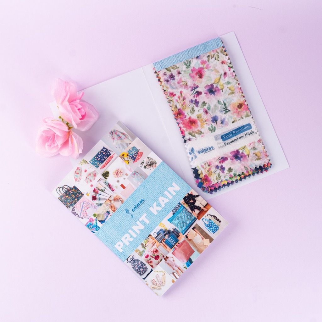 Jual Buku Katalog Kain Bahan Sample Kain Selaras Printing | Shopee ...