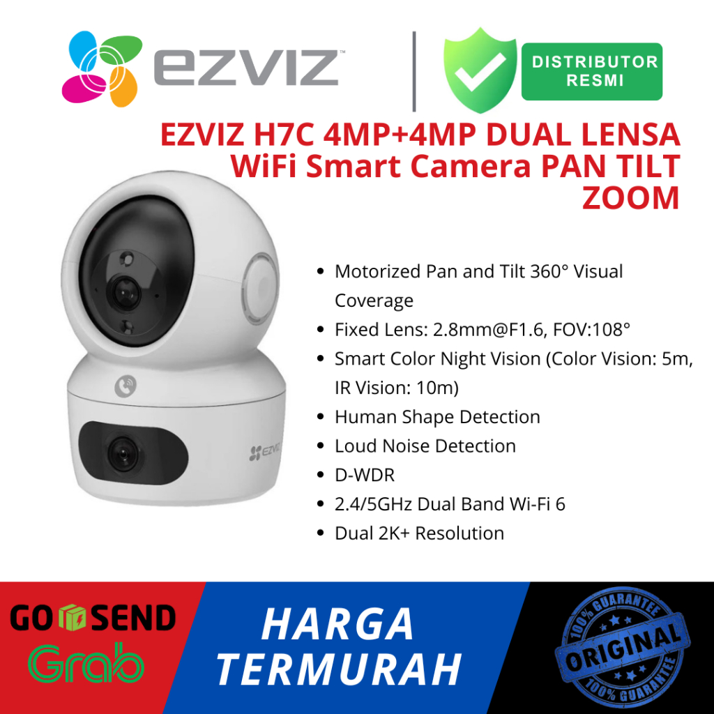 Jual EZVIZ H7C 4MP 2K+ & 2K+ DUAL-LENS COLORNIGHT WIFI | Shopee Indonesia