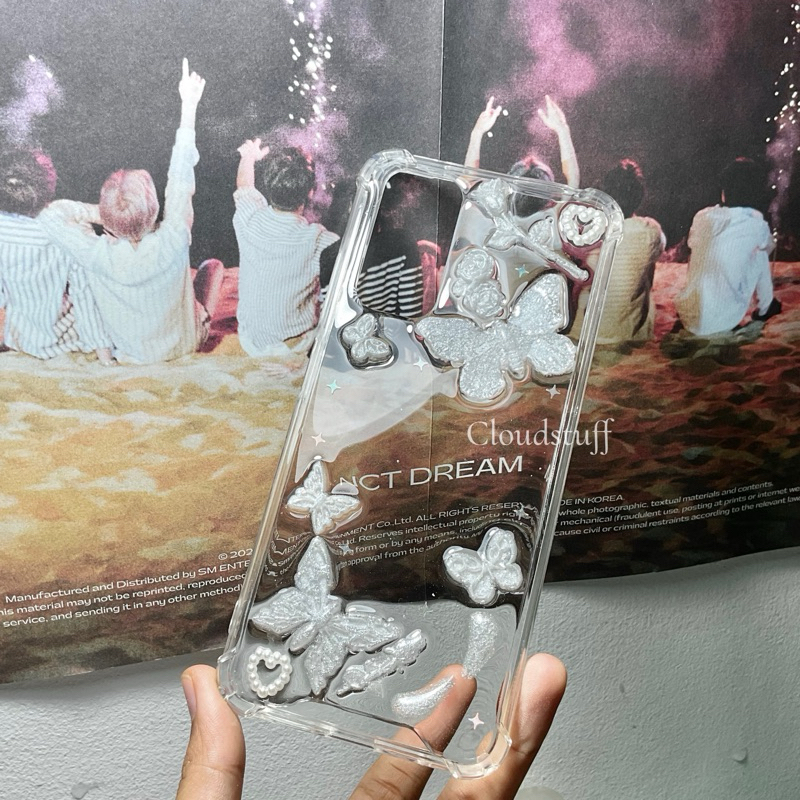 Jual [BISA COD] FREE CUSTOM CASE RESIN AESTHETIC DECO STCIKER KPOP KOREA FLOWER BUTTERFLY KUPU ...