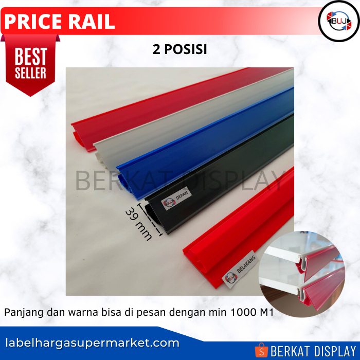 Jual LABEL HARGA 2 POSISI - PRICE TAG - PRICE RAIL - LABEL HARGA ...
