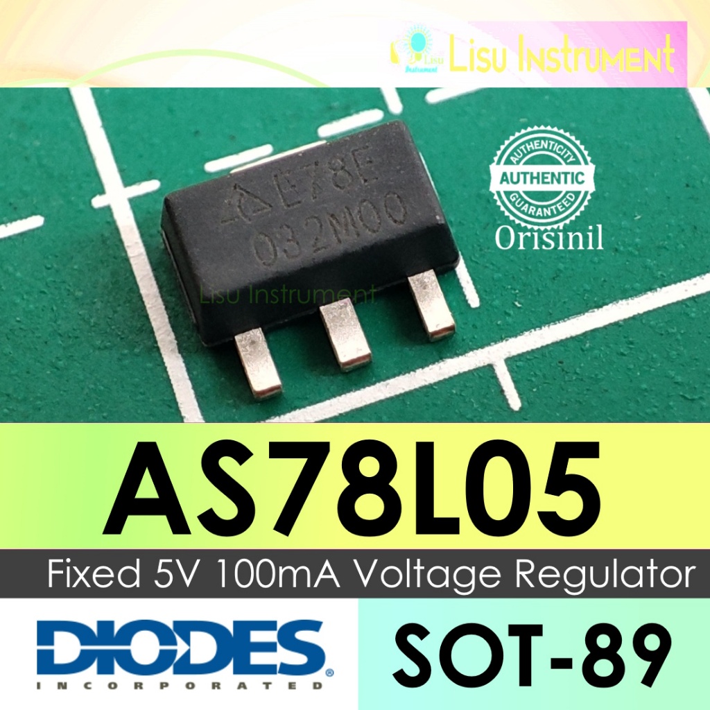 Jual AS78L05 78L05 Fixed 5V 100mA Positive Voltage Regulators SOT-89 ...