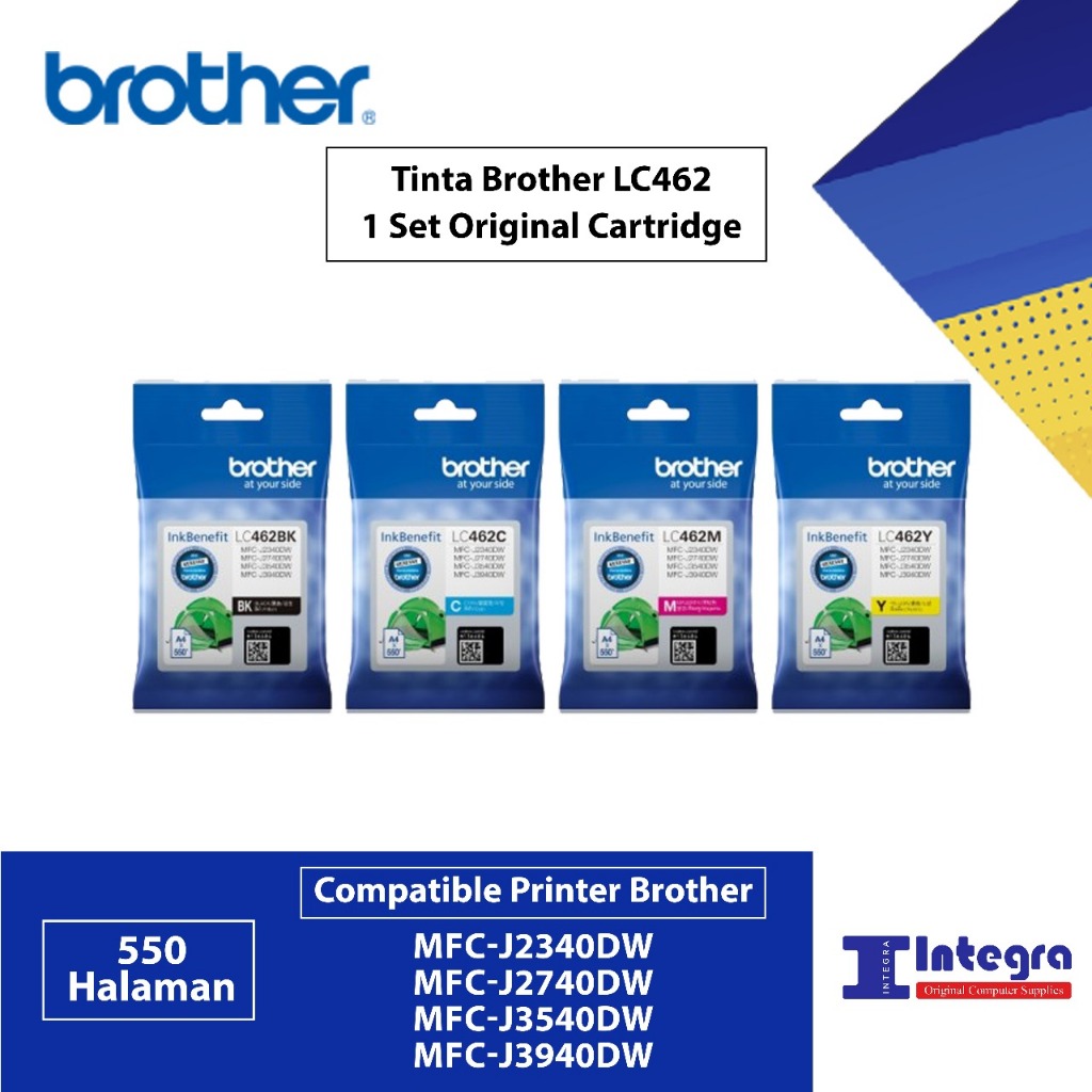 Jual Tinta Brother LC462 Black / Cyan / Magenta / Yellow Original ...