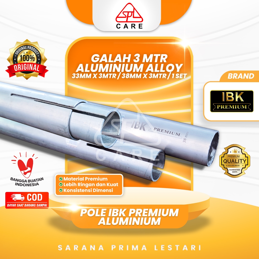 Jual [ORIGINAL] PIPA / GALAH SAWIT IBK GALAH PIPA ALUMINIUM IBK PREMIUM POLE UKURAN 33 mm, 38 mm ...