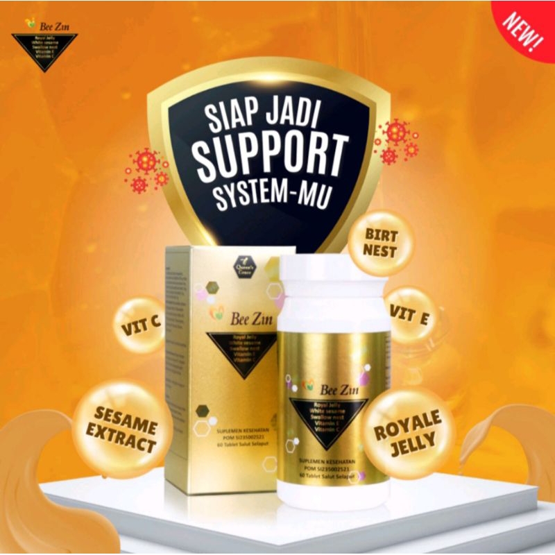 Jual Beezin Bee zin tablet royal jelly white sesame bird nest vitamin c vitamin e suplemen tubuh ...