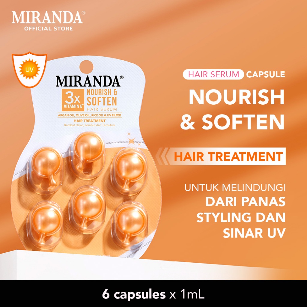Jual Miranda Hair Serum Nourish & Soften 6x1ml | Shopee Indonesia