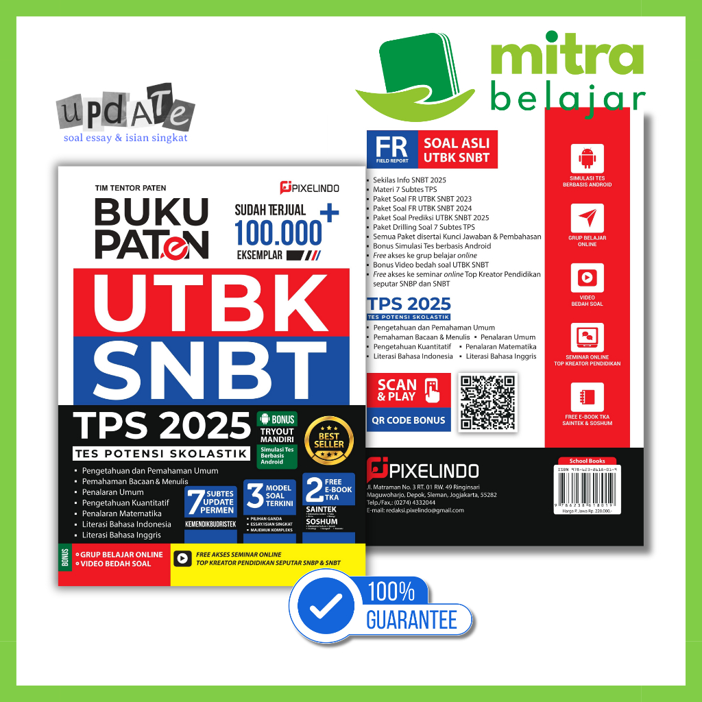 Jual Buku Paten UTBK SNBT SBMPTN TPS 2025 (Update Terbaru) | Shopee Indonesia