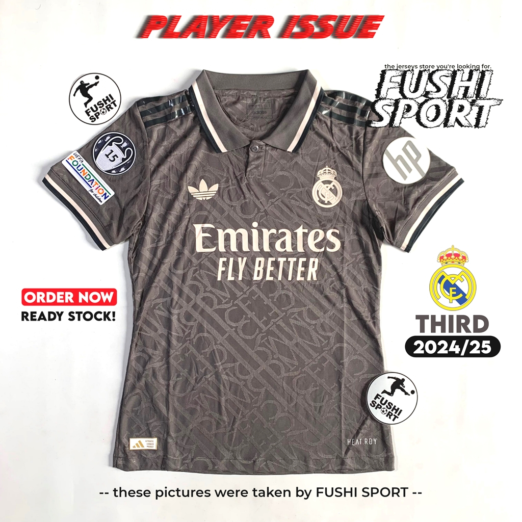 Jual Player Issue Jersey Baju Bola Madrid 3rd Third 2024 2025 Heat