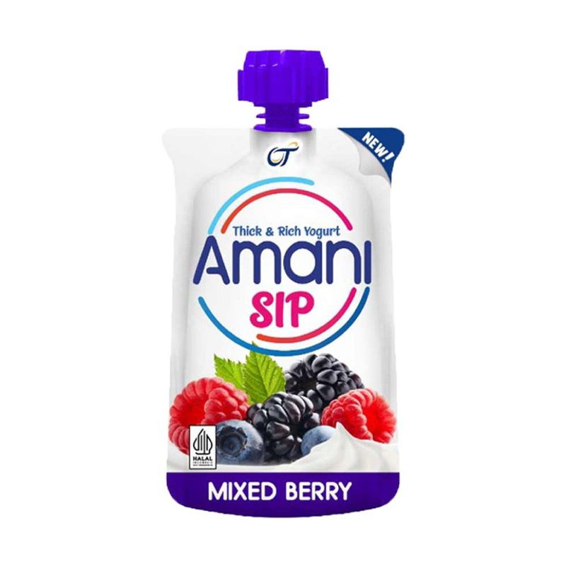 Jual Amani Sip Yogurt all varian rasa Pouch 120 gram | Shopee Indonesia