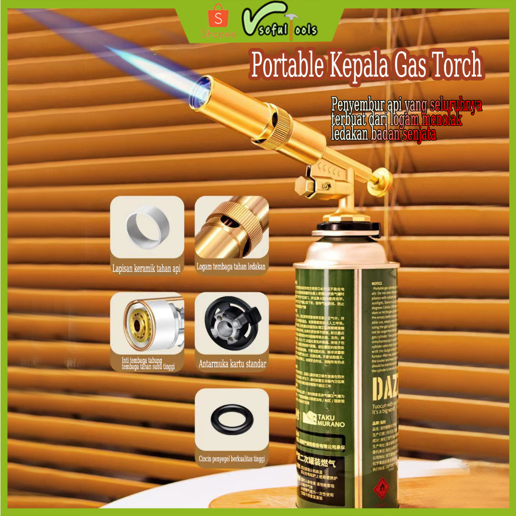 Jual Usefultools Kepala Gas Torch Portable BBQ Blow Torch Korek Flame ...