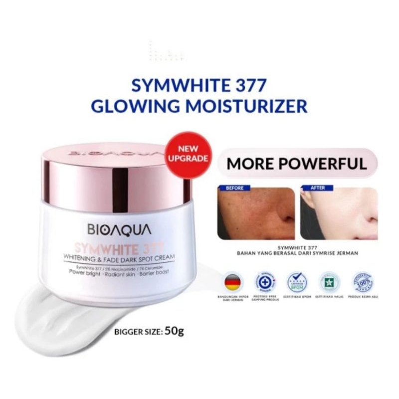 Jual BIOAQUA SymWhite 377 Whitening & Fade Dark Spot Cream 50g | Shopee Indonesia