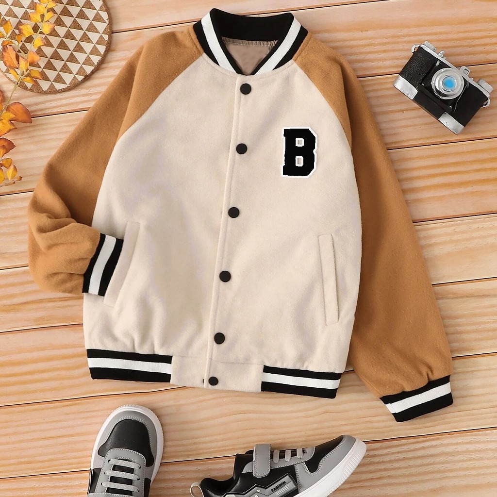 Jual Varsity Jacket Bomber Baseball Anak Inisial B Laki Laki Perempuan ...
