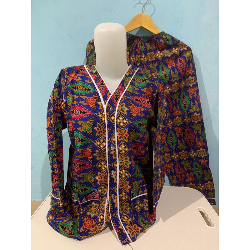 Jual Baju tidur batik Bagan size S Lengan Panjang, Celana Panjang ...