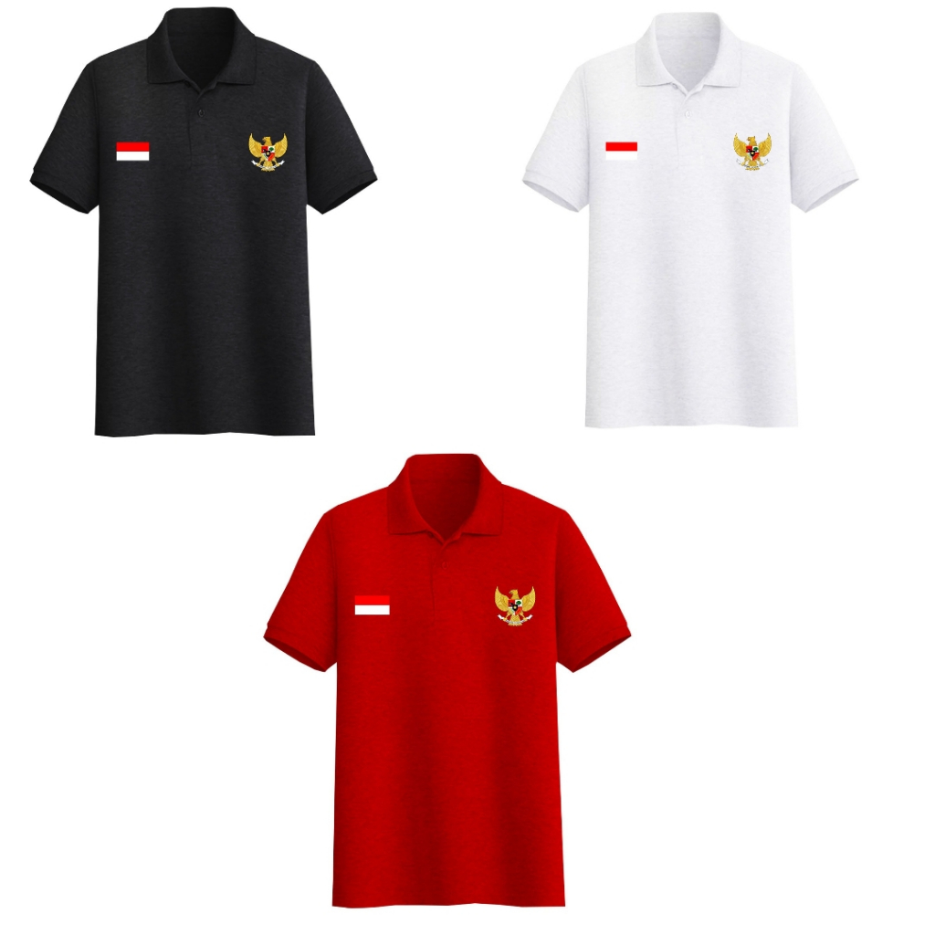 Jual Kaos Kerah Polo Shirt Distro Logo Garuda/Kaos Seragam Garuda ...