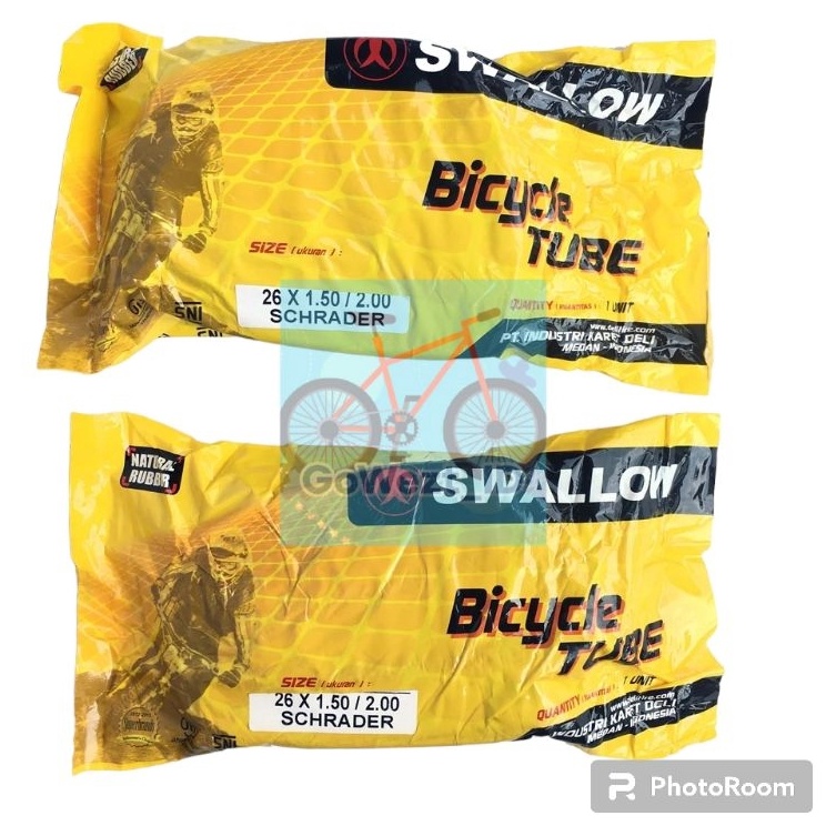 Jual Pusat Untung Ban Dalam Sepeda Ukuran 26 x 15 175 195 2 Swallow Pentil Motor AV Gunung Mini ...