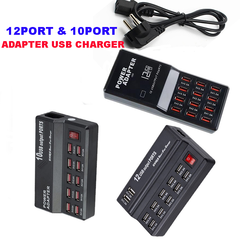 Jual Charger USB 6.8A, 10Port 12Port / 34W Kualitas Terbagus ADAPTER ...