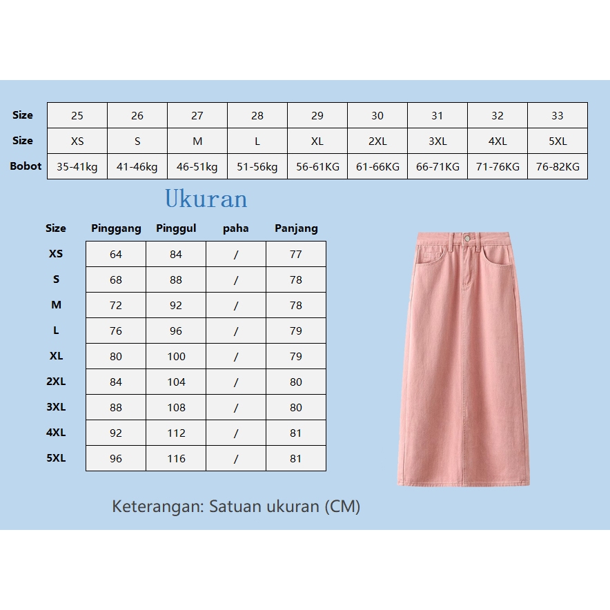 Jual 【boll.id】Bigsize Jumbo — rok jeans panjang rok midi jeans A Line ...